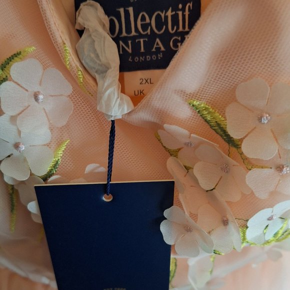 Collectif | Dresses | Collectif Vintage Pink Tulle Dress Nwt Us 2xl Uk ...